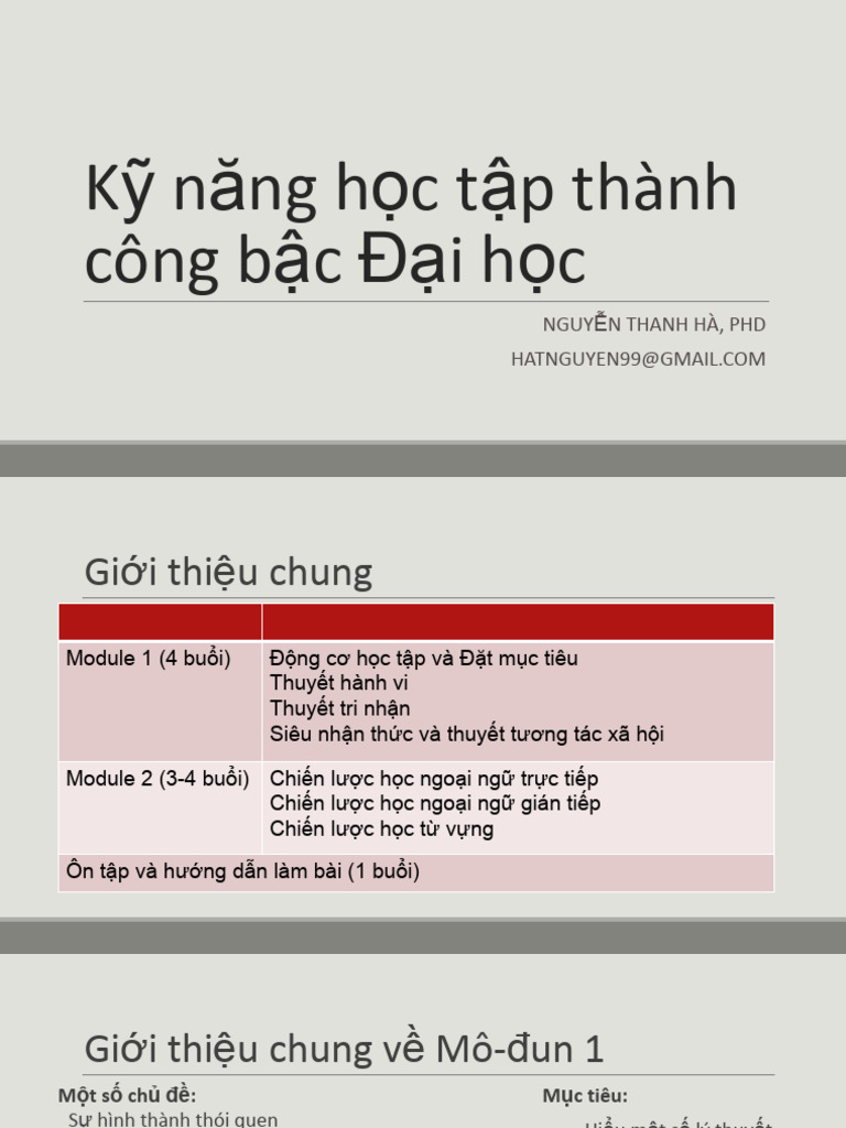 Module 1 Buoi 1. Dong Co Muc Tieu | PDF
