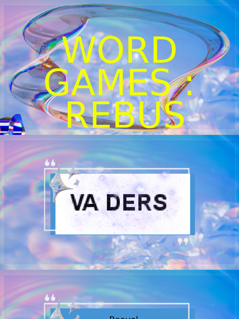 Rebus Word Game Answers | PDF
