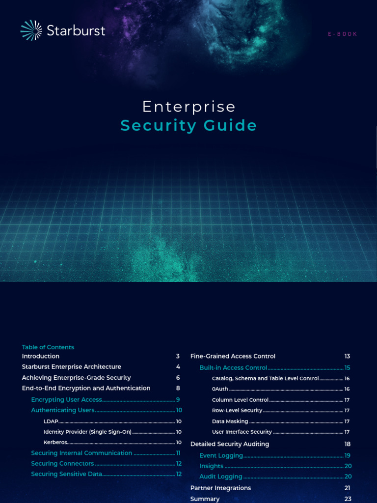 Ebook Starburst Enterprise Security Guide | PDF | Databases | Active ...