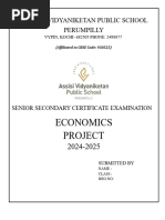 Class 12 Economics Project Cover Page | PDF