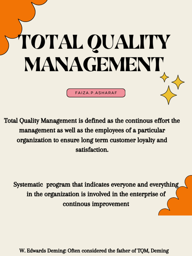 Total Quality Management | PDF | Quality Management | Business