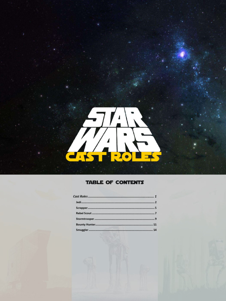 Star Wars - Generic - Cast Roles | PDF | Jedi | Star Wars
