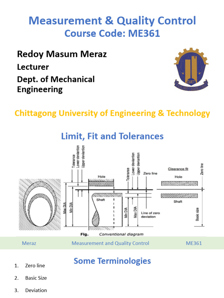 Limit, Fit and Tolerances | PDF | Engineering Tolerance | Mechanical ...