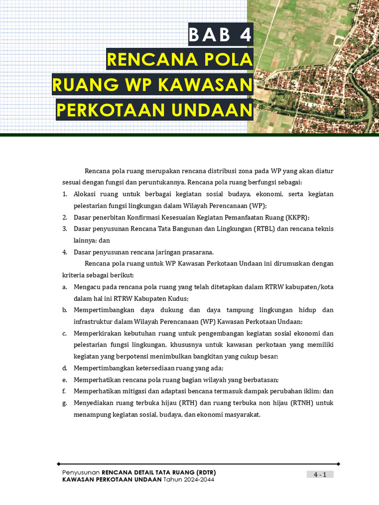 Bab 4. Rencana Pola Ruang | PDF