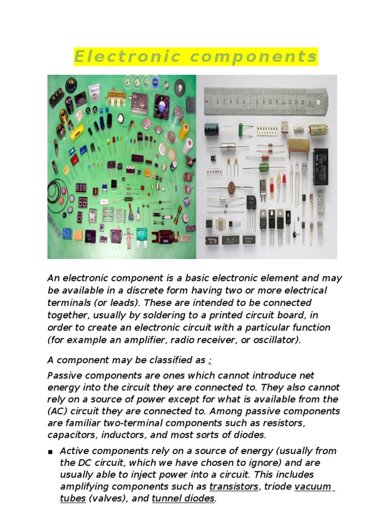 Electronic Components | PDF | Electronic Component | Electrical Connector