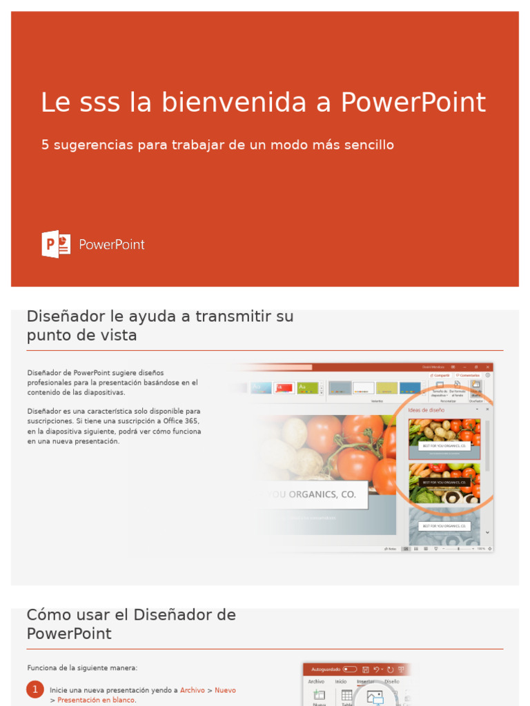 Le Sss La Bienvenida A PowerPoint | PDF | Microsoft PowerPoint | Software