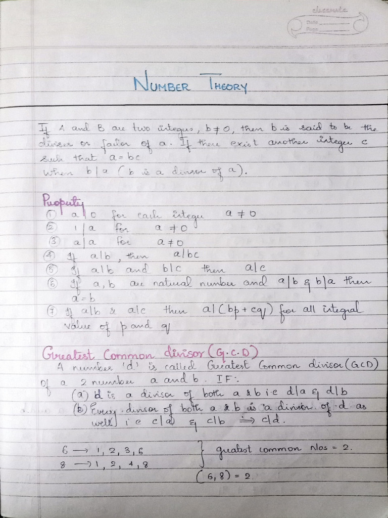 Number Theory | PDF
