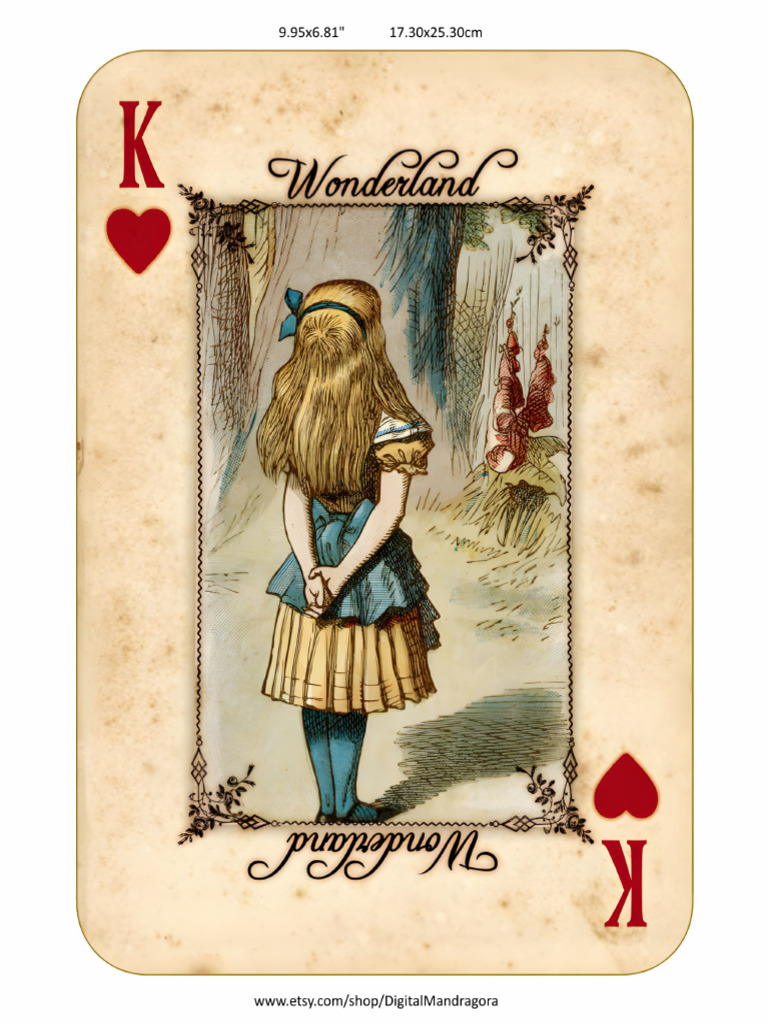 AW048 Alice in Wonderland Large Playing Cards PDF | PDF