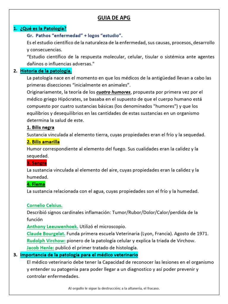 Guia Apg | PDF | Patología | Especialidades Medicas