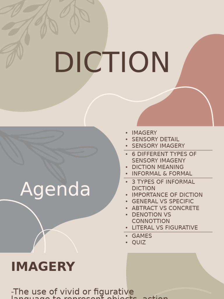 DICTION-5-1 | PDF | Senses | Taste