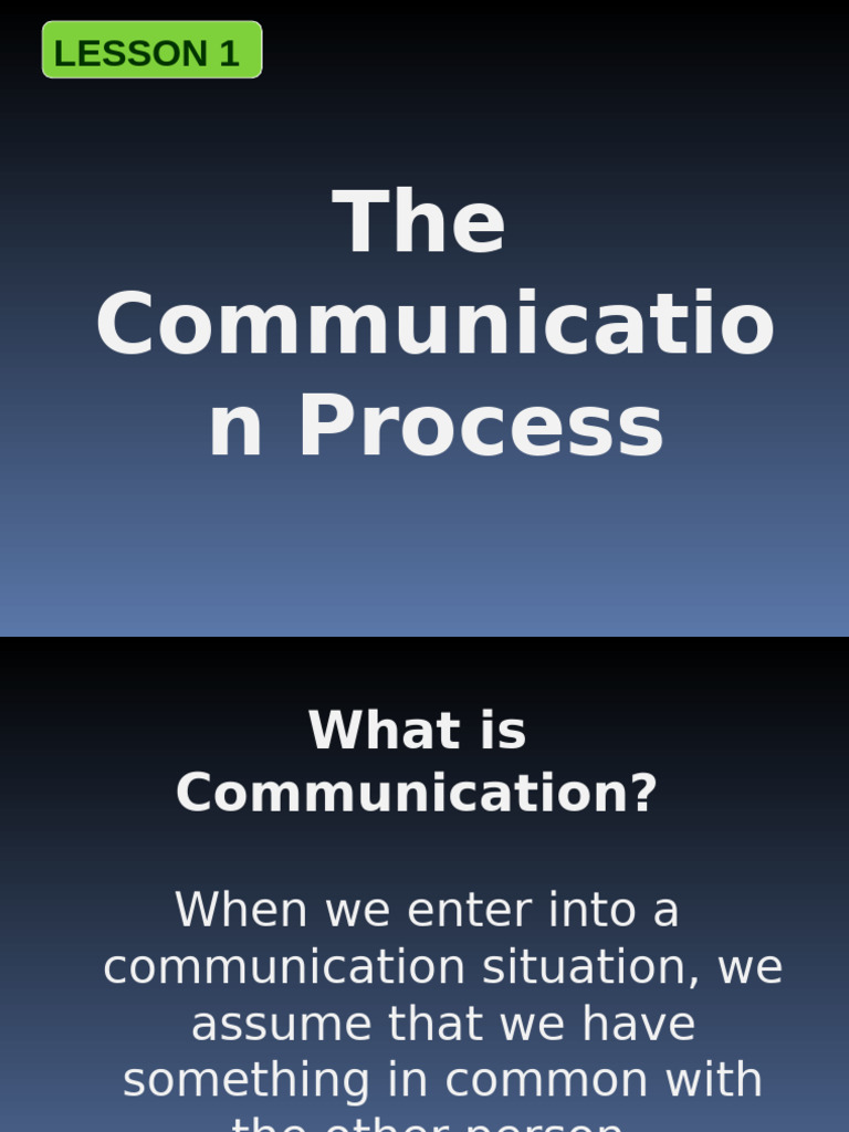 Understanding the Communication Process | PDF | Communication | Information