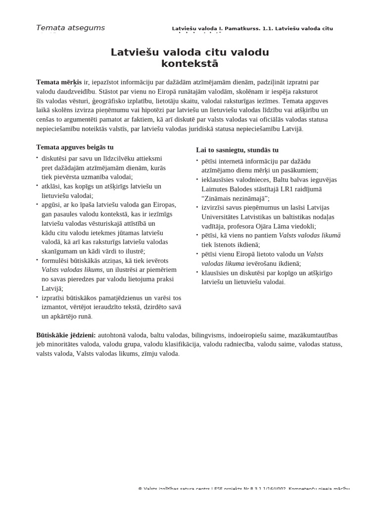 5 Latviesu Valoda Citu Valodu Ko | PDF