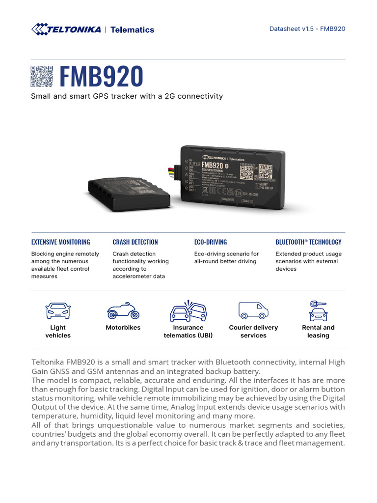 DS FMB920 | PDF | Wireless | Computer Engineering