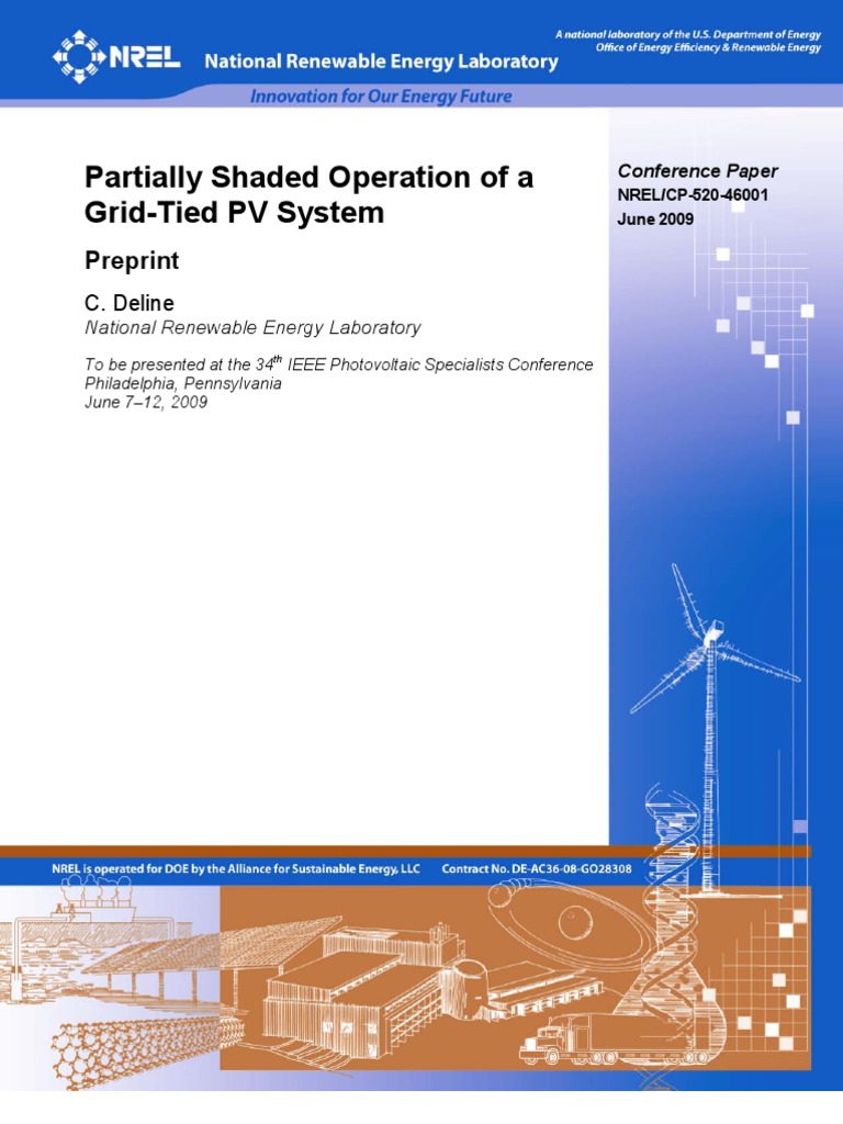 Partially Shaded Operation of A Grid-Tied PV System | PDF | Photovoltaics | Photovoltaic System