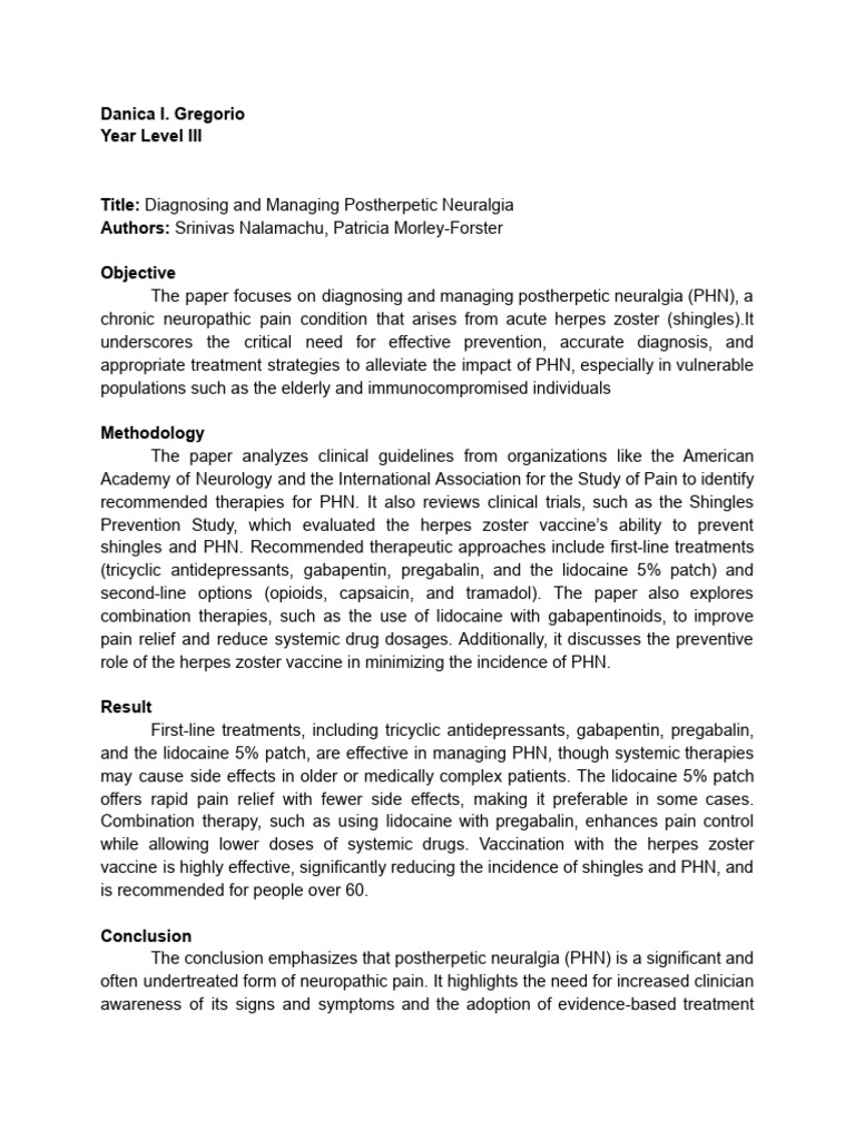 Journal Appraisal | PDF | Pain | Feeling