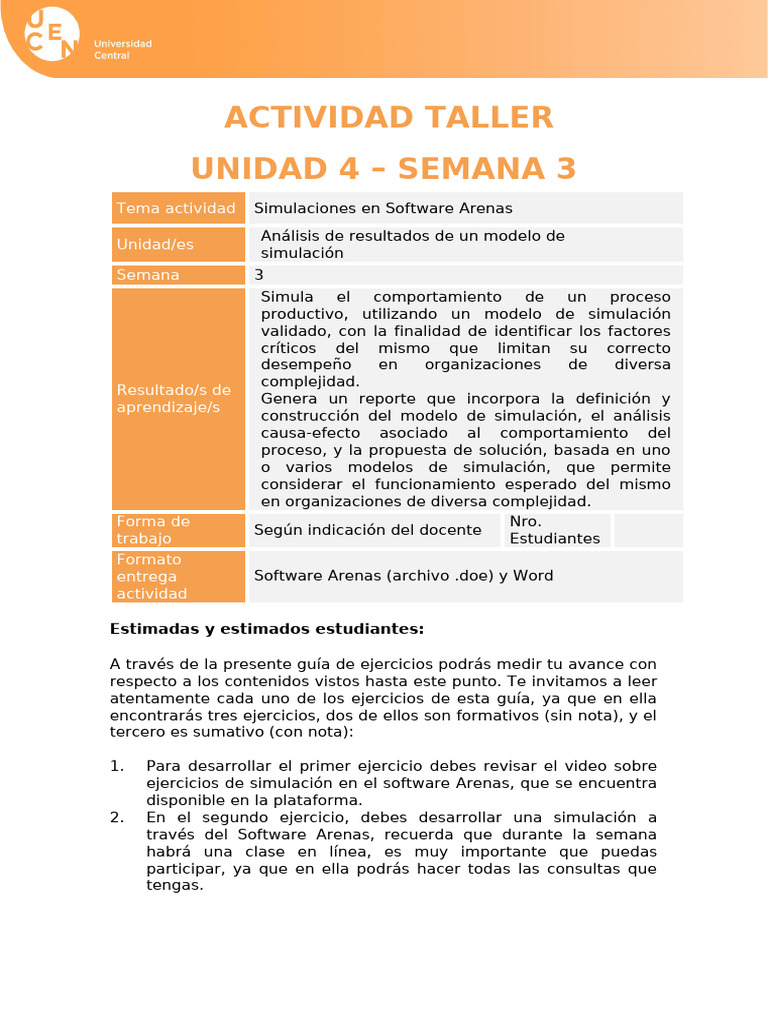 Actividad Sumativa - Semana 3 | PDF | Simulación | Software