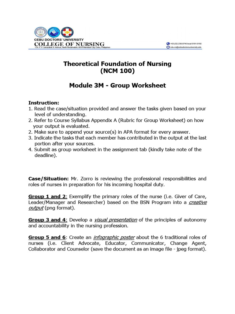 Module 3M - Worksheet 2 | PDF
