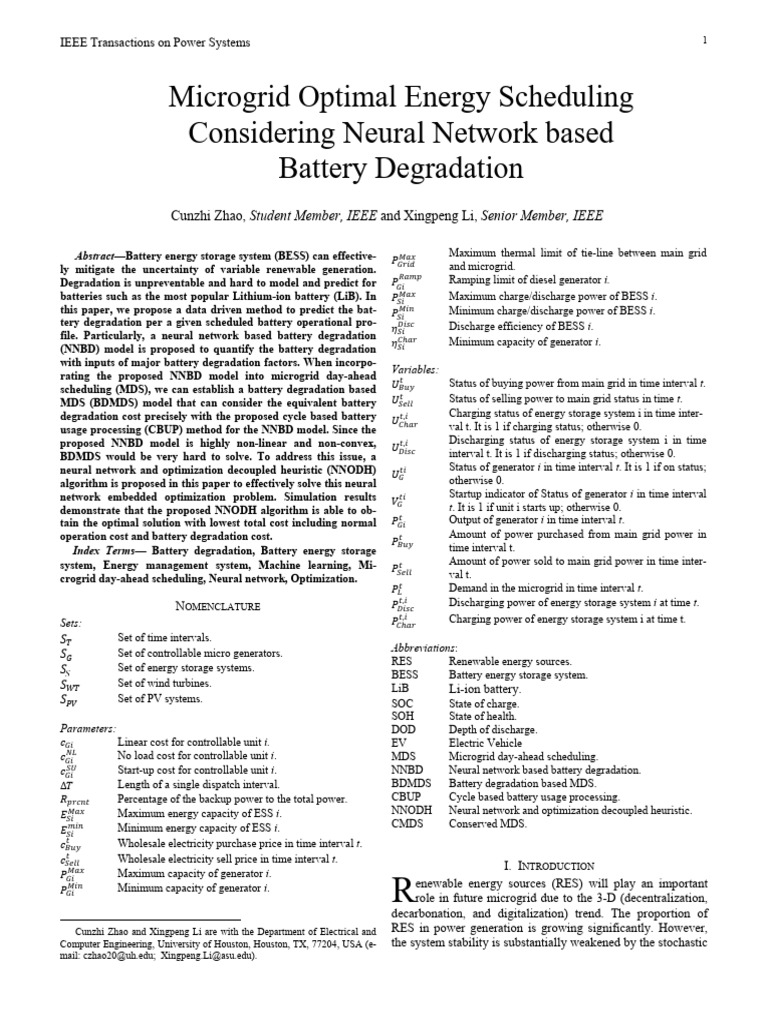 Optimal Energy Scheduling | PDF | Mean Squared Error | Artificial Neural Network