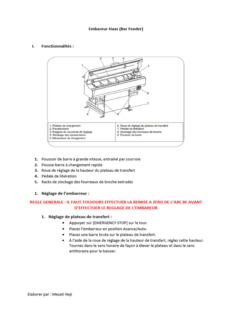Guide d'utilisation de l'Embareur Haas | PDF | Usinage