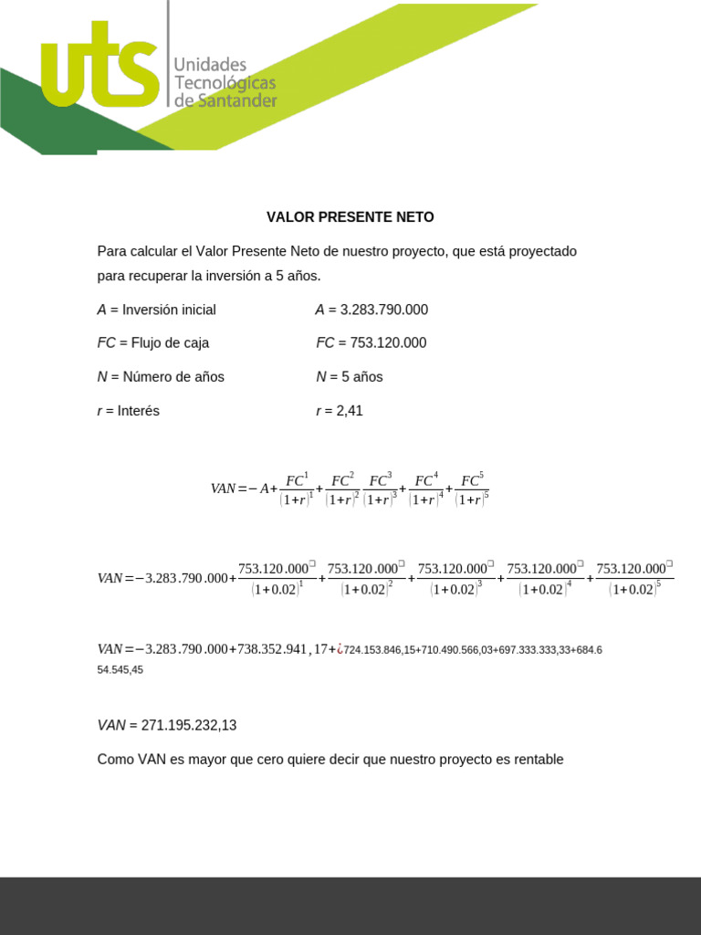 A A FC FC N N R R: Valor Presente Neto | PDF