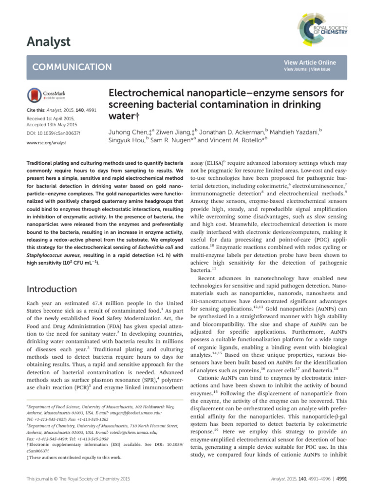 Bact Contamination Drink Water Test | PDF | Enzyme | Bacteria