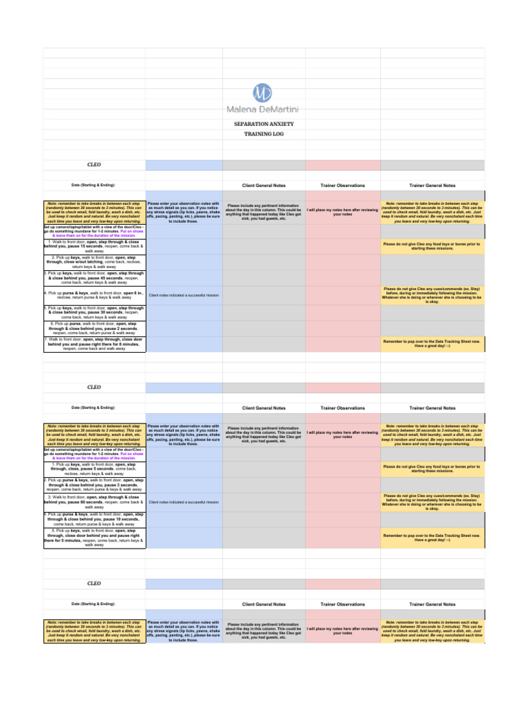 Team Cleo - Later Week | PDF