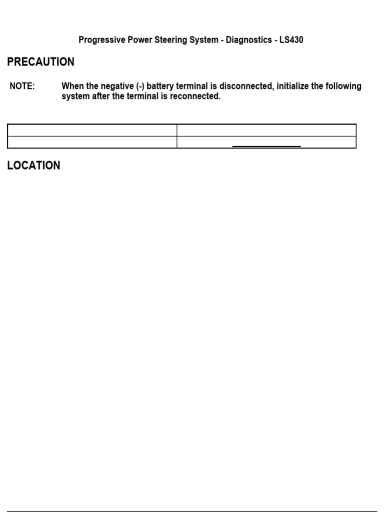 Progressive Power Steering System - Diagnostics | PDF | Electrical ...