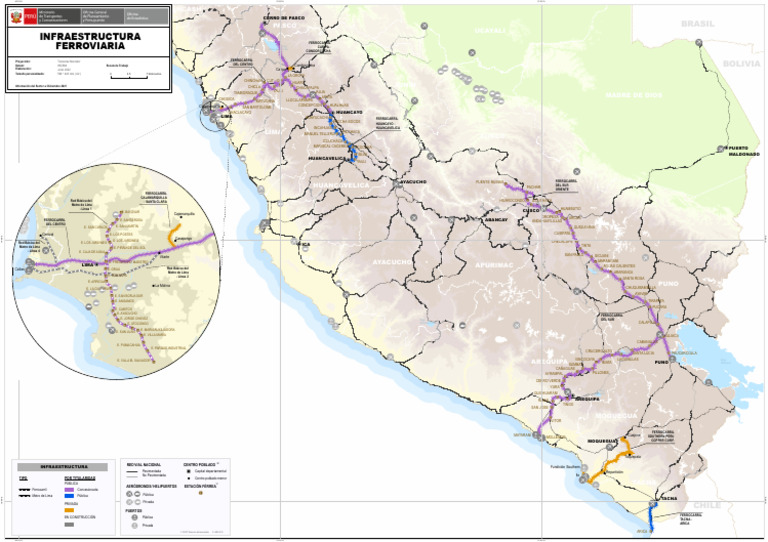 Mapa de Infraestructura Ferroviaria A Nivel Nacional - Junio 2022 | PDF | Transporte ferroviario ...