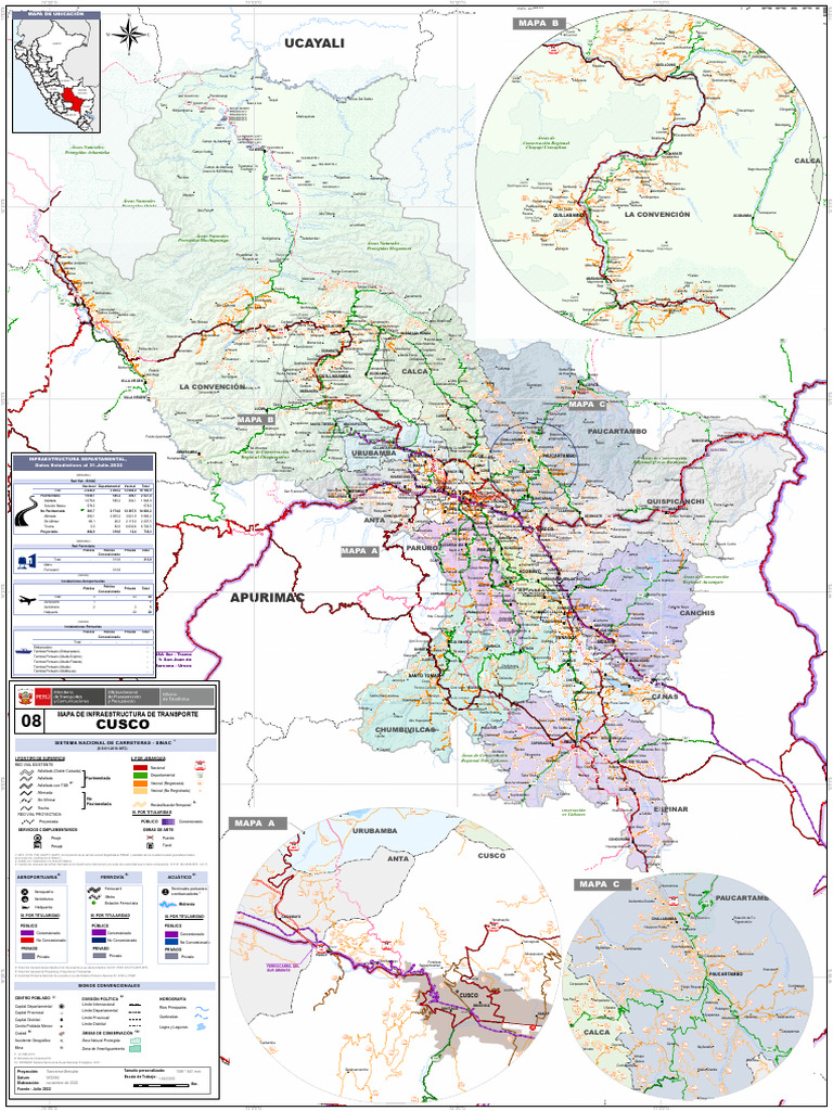 Mapa de Infraestructura de Transportes de Cusco - Noviembre 2022 | PDF