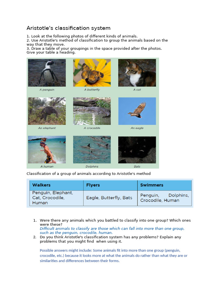 Grade 7 - Bio - Biodiversity - Worksheet1-Answers | PDF | Plants | Species