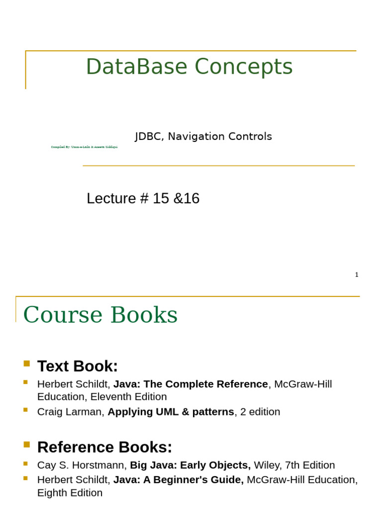 Lecture 15 Database Concepts | PDF | Databases | Integer (Computer Science)