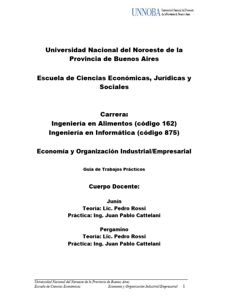 Eyoi Guia TP | PDF | Oferta y demanda | Mercado (economía)