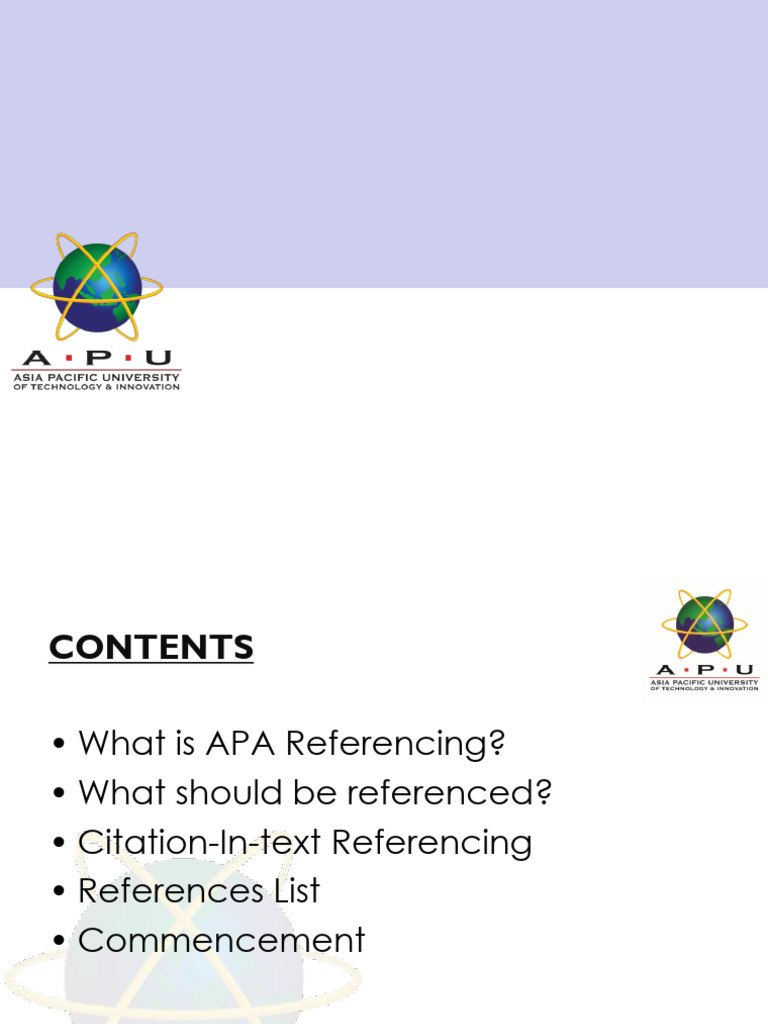 210527-Introducing APA Referencing and Guidelines | PDF | Apa Style ...