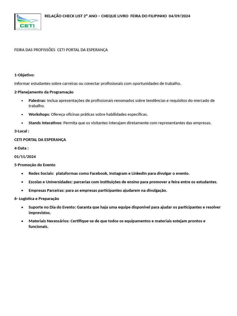 Feira Das Profissoes | PDF | Carreira e Crescimento