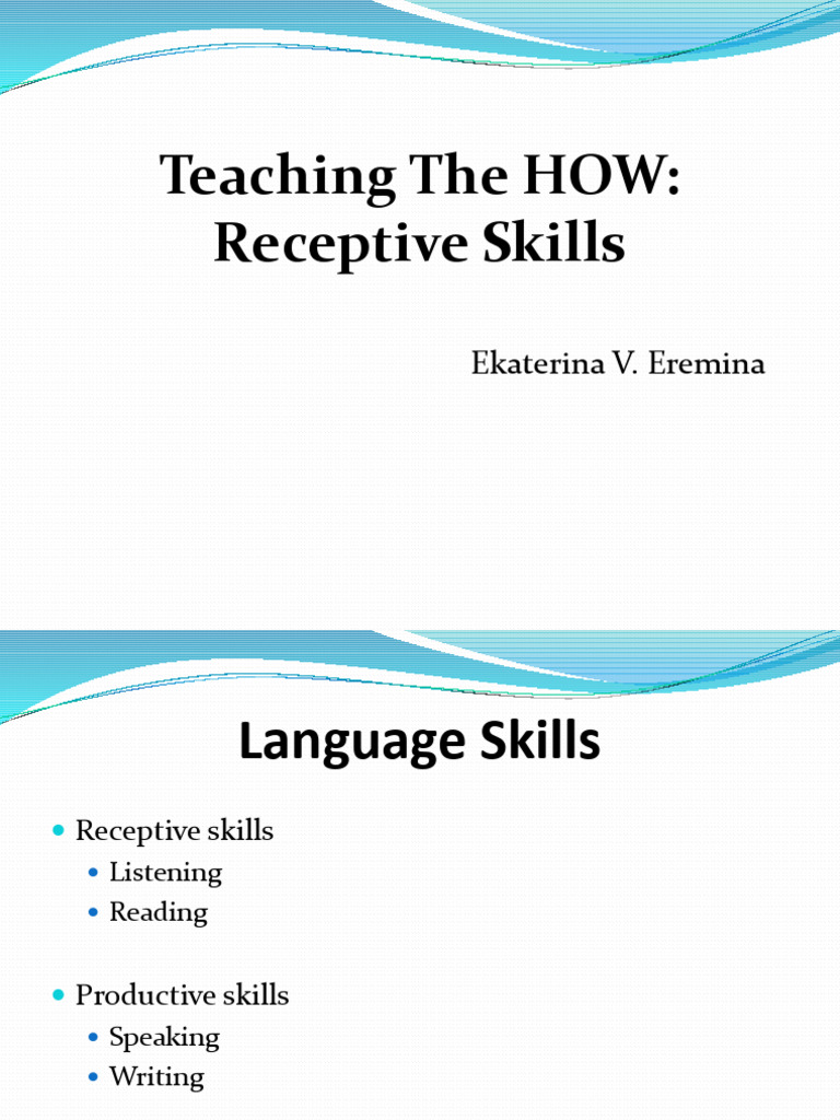 5_Receptive_Skills | PDF | Reading Comprehension | Vocabulary