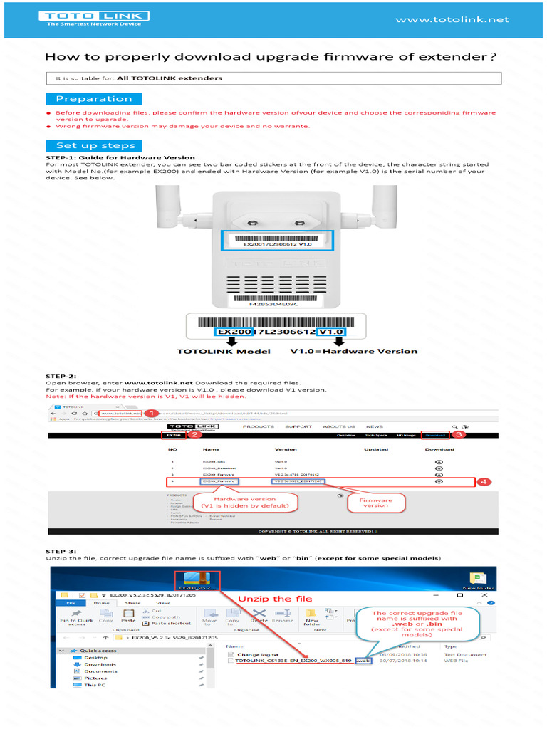 FAQ#182 How To Properly Download Upgrade Firmware of Extender | PDF