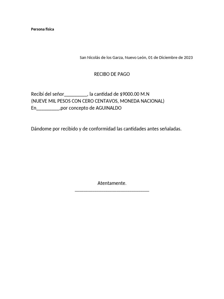 Carta Aguinaldo | PDF | Finanzas y dinero