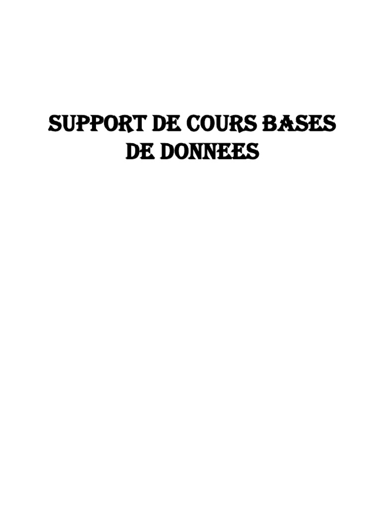 Cours Complet sur Microsoft Access 2016 | PDF | Microsoft Access | Logiciel