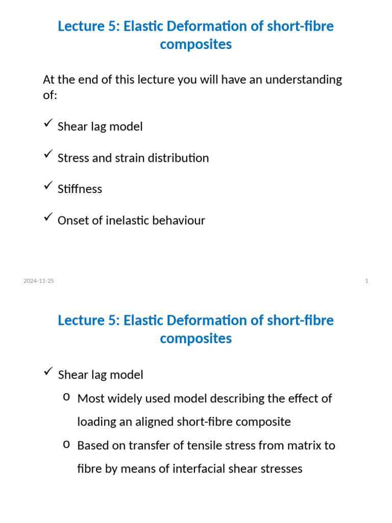 L32, 33 Deformation in SFC | PDF | Composite Material | Elasticity ...