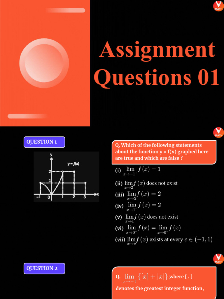 Calculus Assignment Questions & Solutions | PDF | Function (Mathematics ...