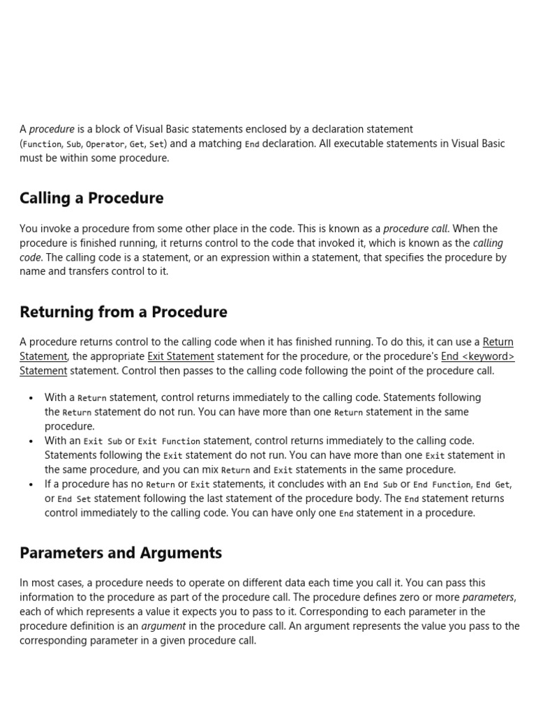 What Does Procedural Language Mean | PDF | Parameter (Computer ...