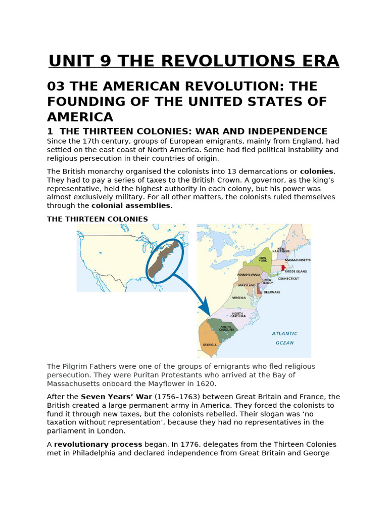 American Revolution and Constitution Overview | PDF | Napoleon ...