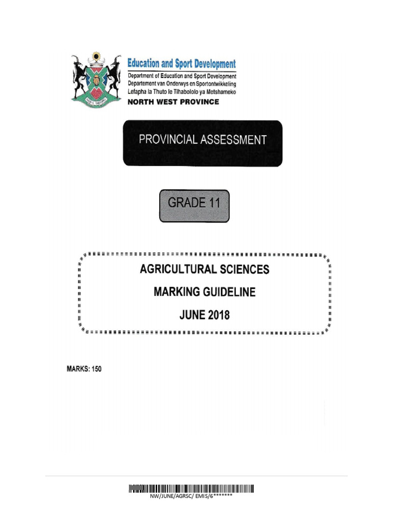 Agricultural Sciences Gr11 MEMO | PDF | Soil | Soil Science