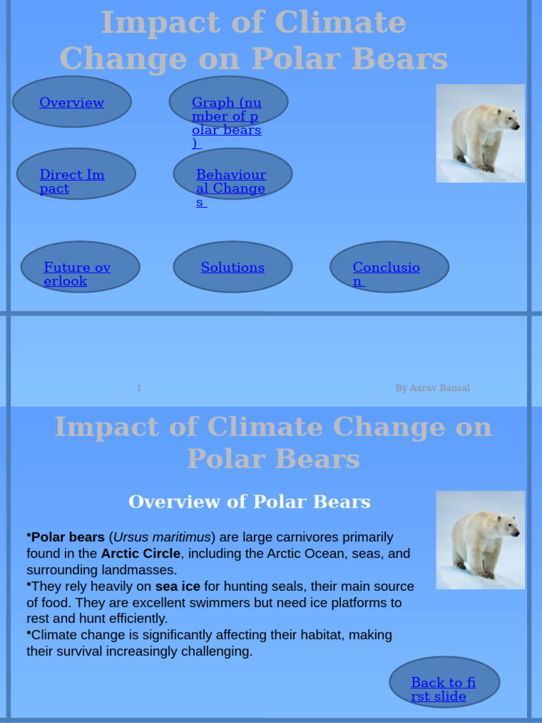 Climate Change Threatens Polar Bears | PDF | Polar Bear | Climate Change