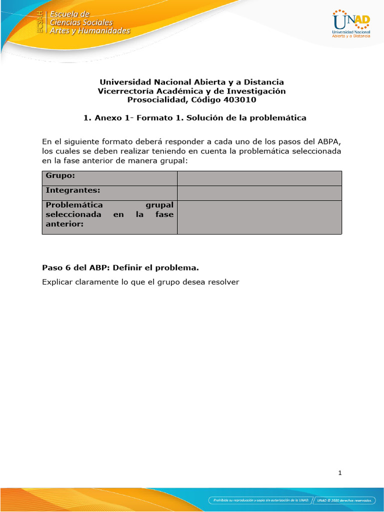 Anexo 1 - Formato 1. Solución de La Problemática | PDF | Informática