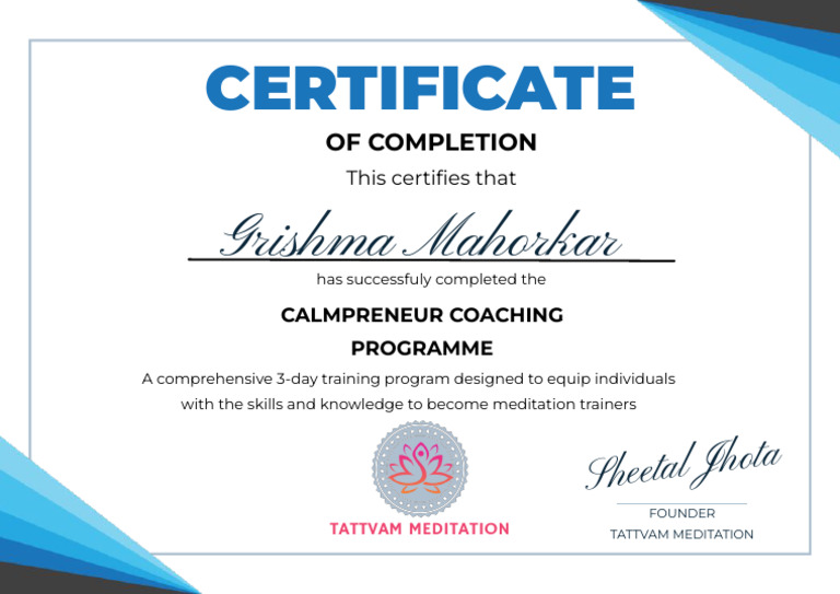 3 Days Bootcamp Certificate | PDF