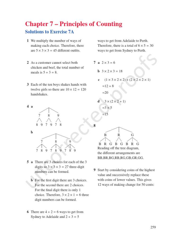 Chapter - 07 Principles of Counting | PDF | Teaching Methods & Materials