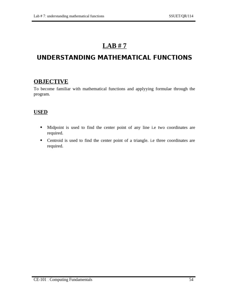 Lab 7 OEL | PDF | Computers