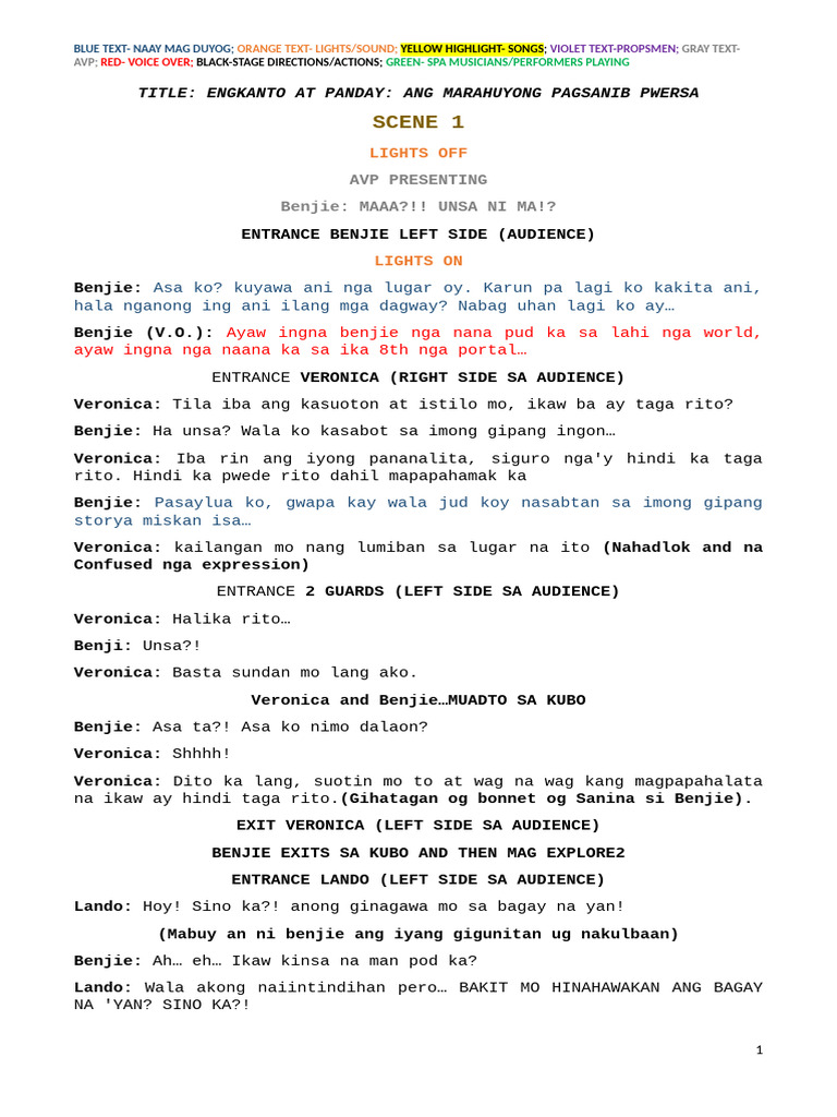 Script Engkanto at Panday | PDF