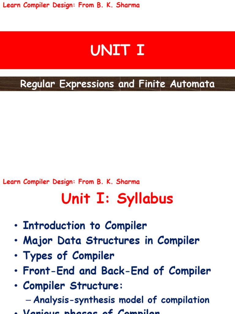Unit I Bks Lexical Analysis V - Re - and - Fsa | PDF | Regular Expression | Parsing